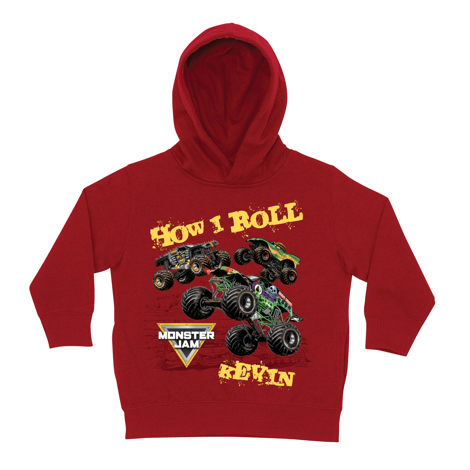 Monster Jam How I Roll Red Toddler Hoodie