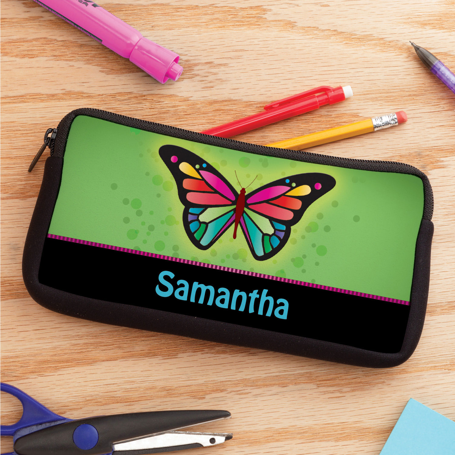 Pretty Butterfly Personalized Pencil Case