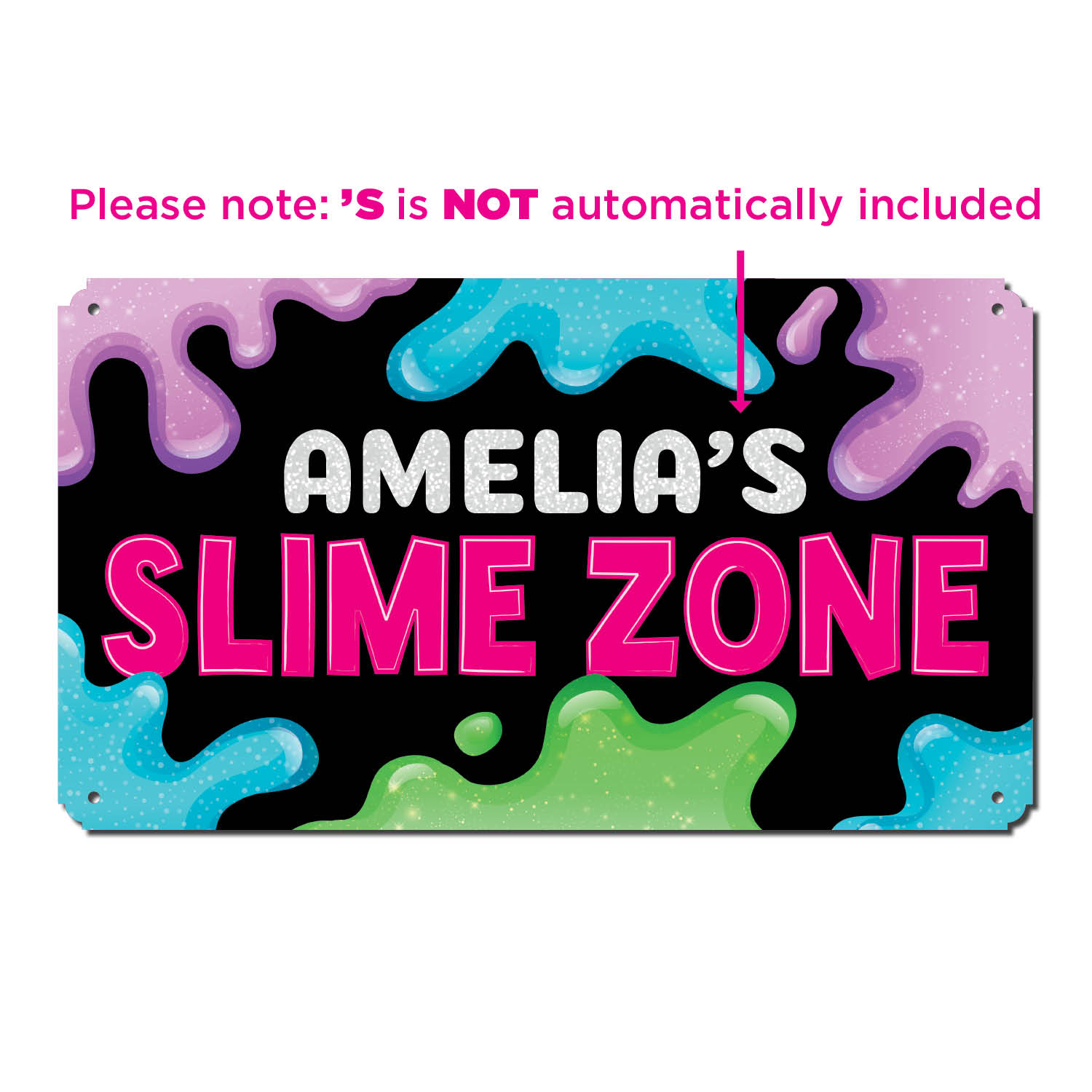 Slime Zone Personalized Metal Sign