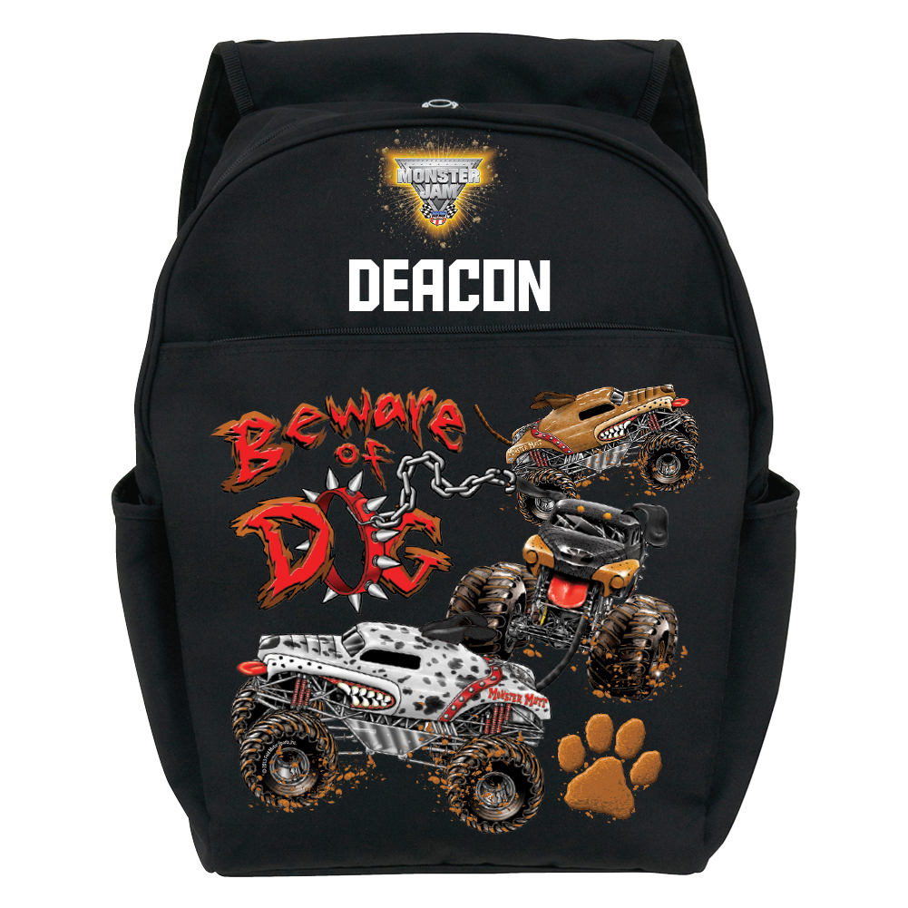 Monster Jam Monster Mutt Black Youth Backpack